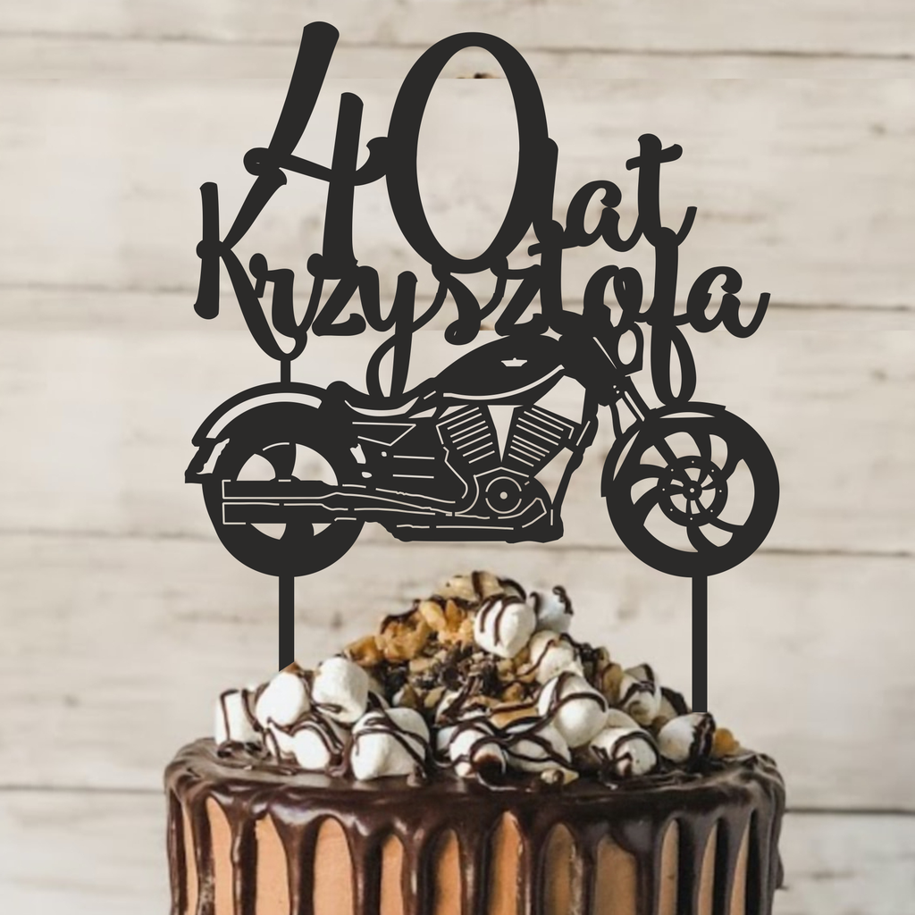 Topper z motorem na urodziny – decoresca